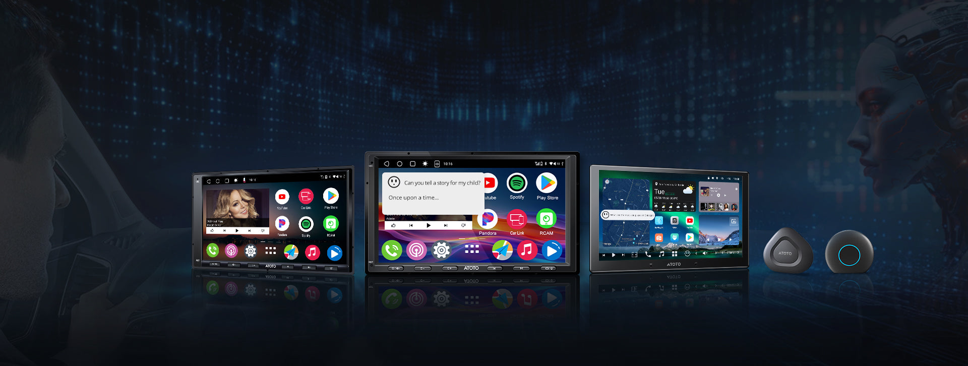 ATOTO Car Stereo, Car Video, GPS Navigation, Wireless Carplay Adapter